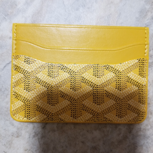 Accessories | Yellow Patterned Card Holder | Poshmark
